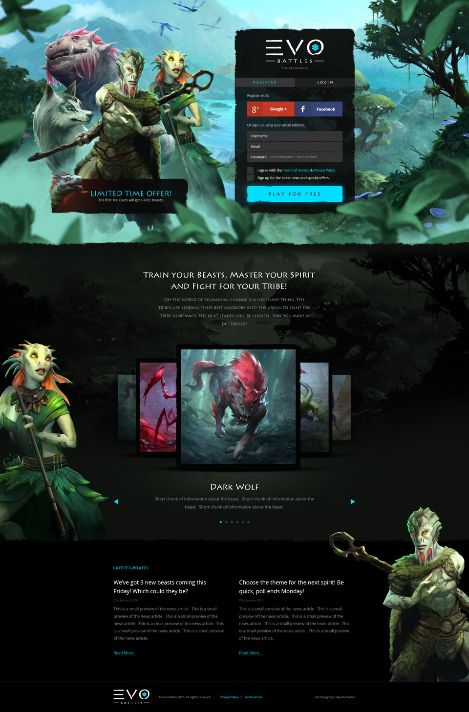 EVO Battles Website, UI & Brand Design - By Fully Illustrated