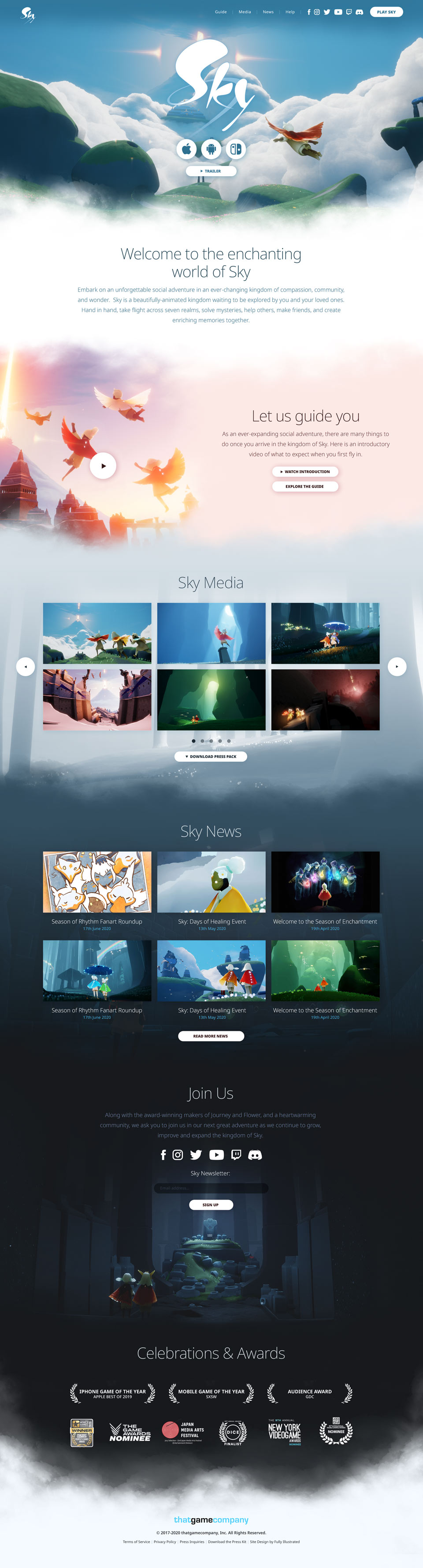 Sky - Website by Fully Illustrated
